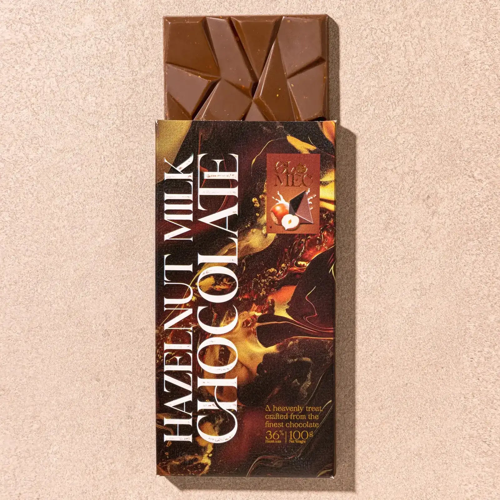 Hazelnut Milk Chocolate Bar | Handmade Belgian Chocolates by Olmec ...